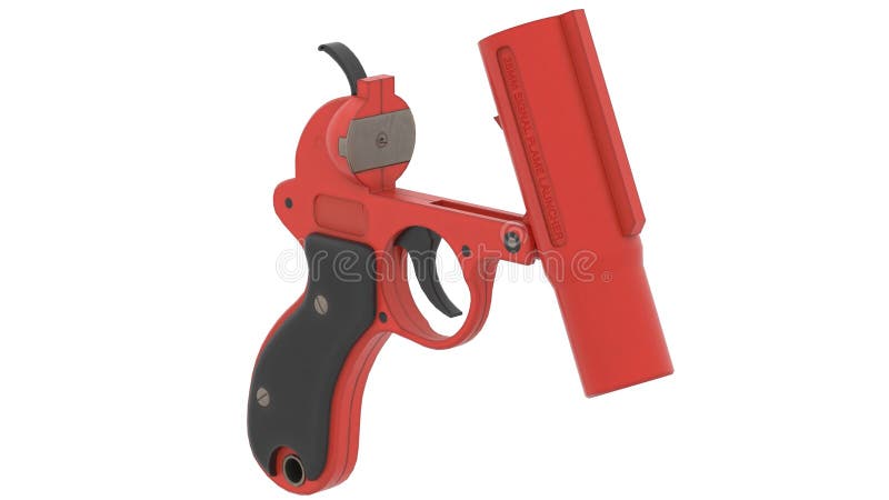 Flare gun with ammo stock illustration. Illustration of isolated ...