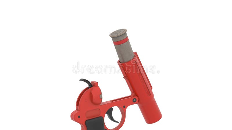 Flare gun with ammo stock illustration. Illustration of help - 358301756