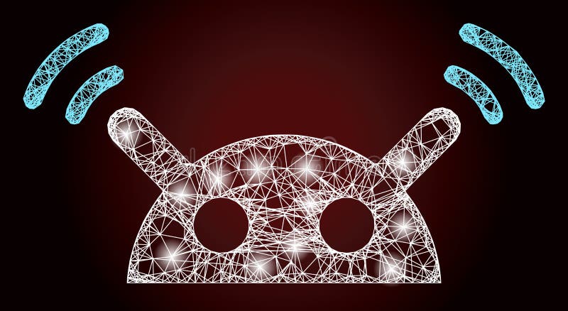 Flare Hatched Mesh Robot Radio Signal with Glare Spots Stock Vector ... Flare Hatched Mesh Robot Radio Signal with Glare Spots Stock Vector ...