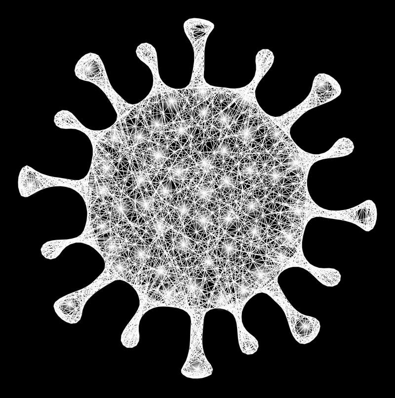 Flare Irregular Mesh Coronavirus with Light Spots Stock Vector ...