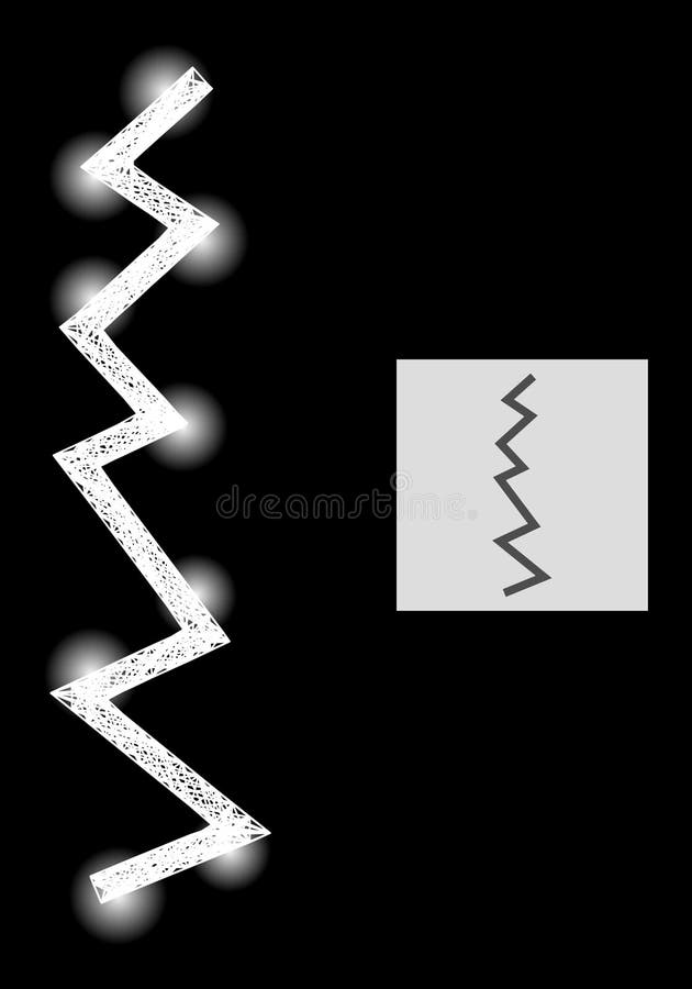 Flare Irregular Mesh Zigzag Line with Glare Spots Stock Vector ...