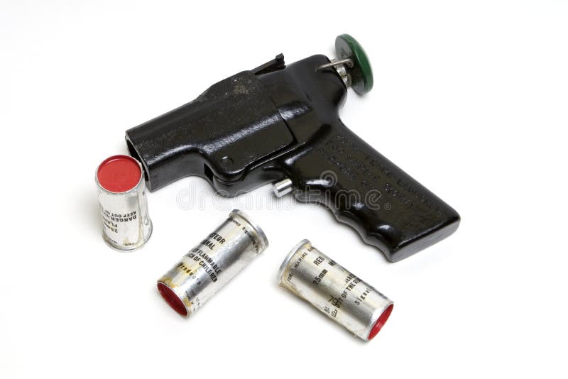 Flare Launcher with ammo stock photo. Image of purpose - 675192