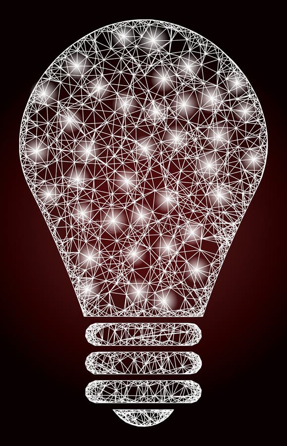 Flare Linear Mesh Lamp Bulb with Glare Spots Stock Vector ...