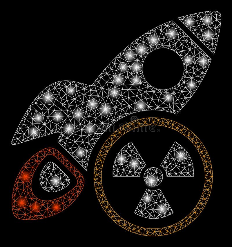 Flare Mesh Carcass Atomic Rocket Science with Flare Spots Stock Vector ...