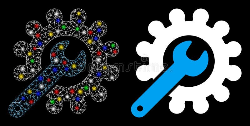 Flare Mesh Carcass Customization Tools Icon with Flare Spots Stock ...