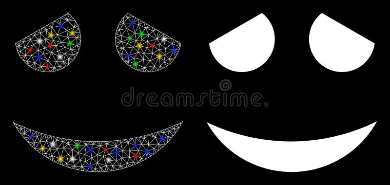 Flare Mesh Carcass Embarrassed Smiley Icon with Flare Spots Stock ... Flare Mesh Carcass Embarrassed Smiley Icon with Flare Spots Stock ...