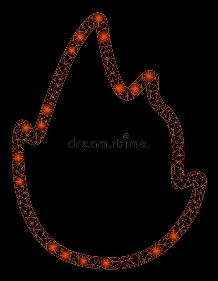 Flare Mesh Carcass Fire Contour with Flare Spots Stock Vector ... Flare Mesh Carcass Fire Contour with Flare Spots Stock Vector ...