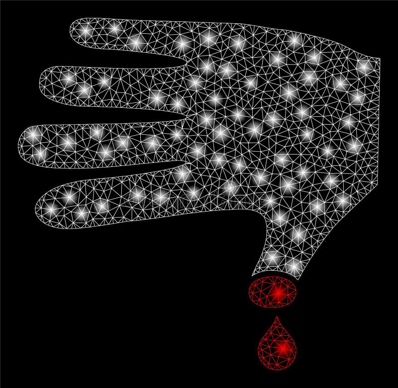 Flare Mesh Carcass Hand Wound with Flare Spots Stock Vector ...