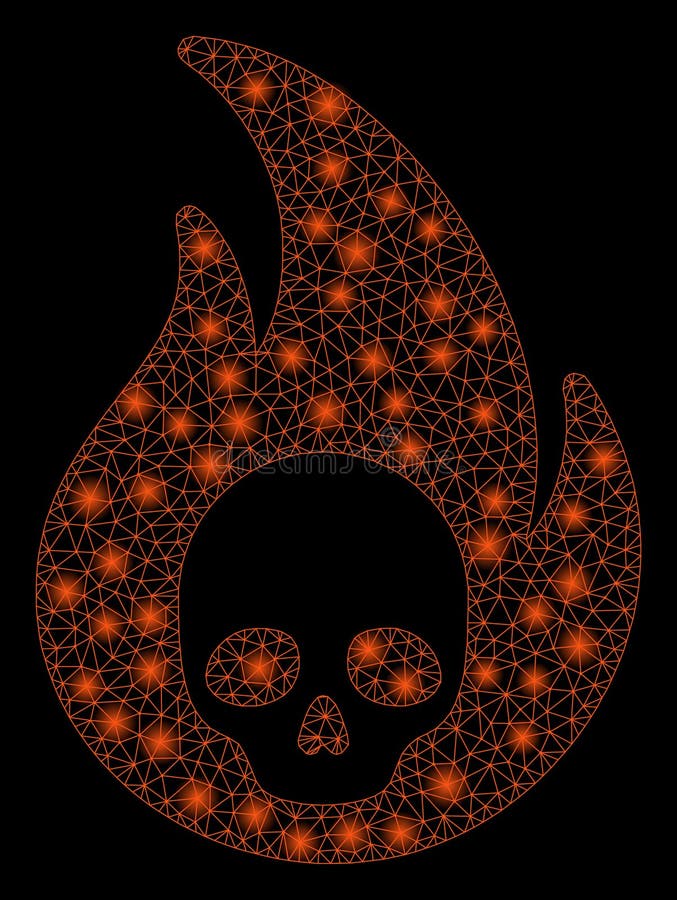 Flare Mesh Carcass Hellfire with Light Spots Stock Vector ...