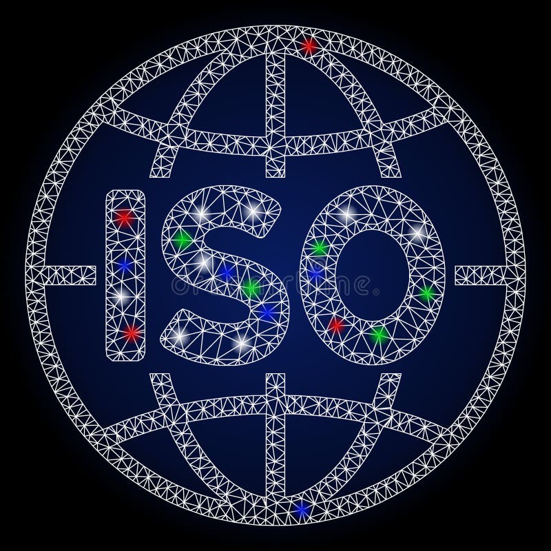 Flare Mesh Carcass ISO Standards with Light Spots Stock Illustration ...