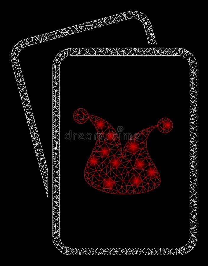 Flare Mesh Carcass Joker Gaming Cards with Flare Spots Stock Vector ... Flare Mesh Carcass Joker Gaming Cards with Flare Spots Stock Vector ...