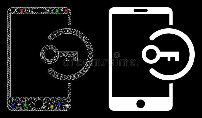 Flare Mesh Carcass Key Login Smartphone Icon with Flare Spots Stock ... Flare Mesh Carcass Key Login Smartphone Icon with Flare Spots Stock ...