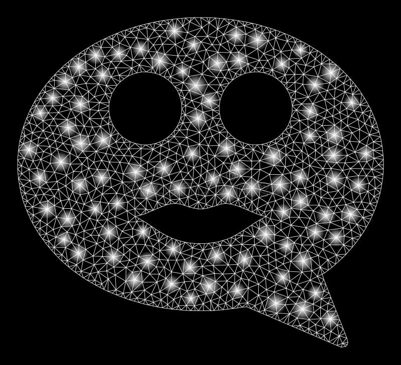 Flare Mesh Carcass Lady Smiley Message with Flare Spots Stock Vector ... Flare Mesh Carcass Lady Smiley Message with Flare Spots Stock Vector ...