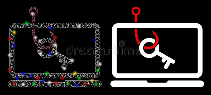 Flare Mesh Carcass Laptop Key Phishing Icon with Flare Spots Stock ... Flare Mesh Carcass Laptop Key Phishing Icon with Flare Spots Stock ...