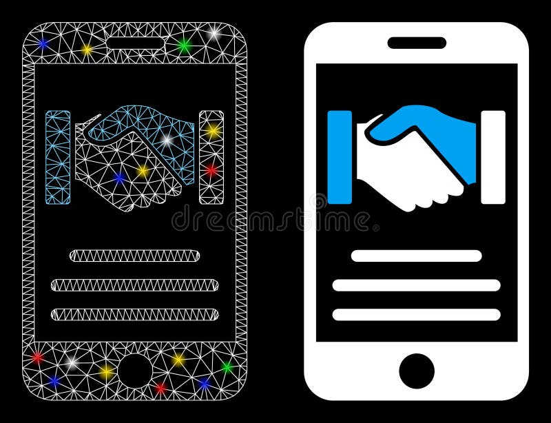 Mobile Agreement Handshake Vector Mesh Carcass Model and Triangle ... Mobile Agreement Handshake Vector Mesh Carcass Model and Triangle ...