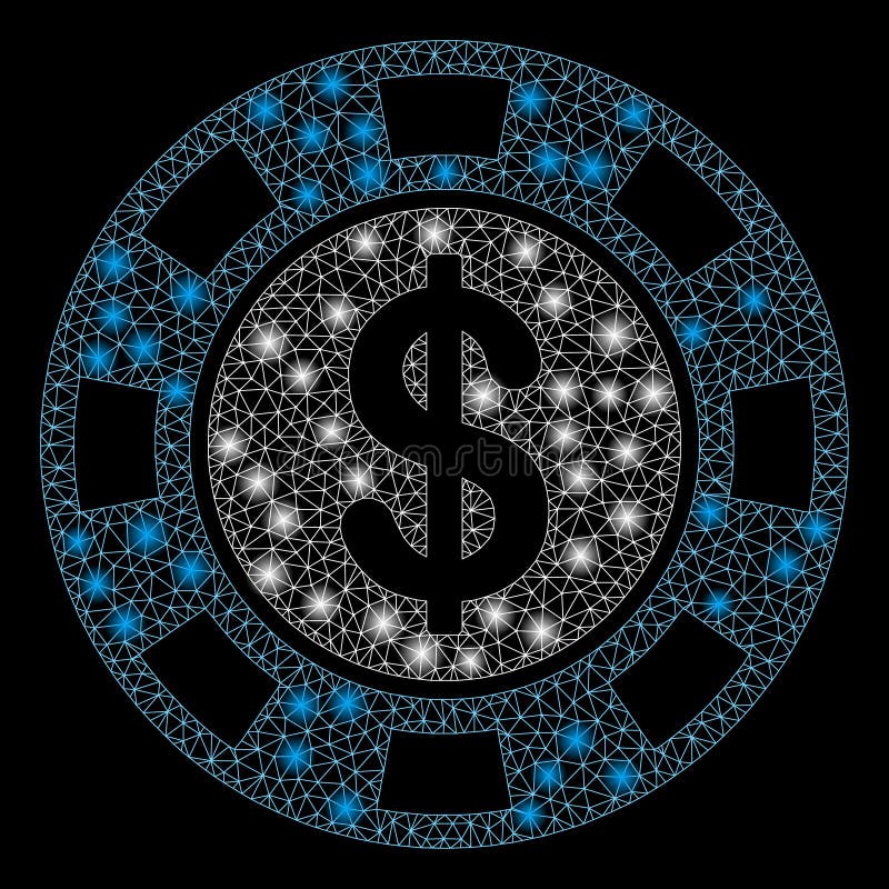Flare Mesh Carcass Money Token with Flare Spots Stock Vector ... Flare Mesh Carcass Money Token with Flare Spots Stock Vector ...