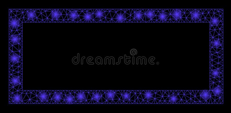 Flare Mesh Carcass Rectangle Frame with Flare Spots Stock Vector ...