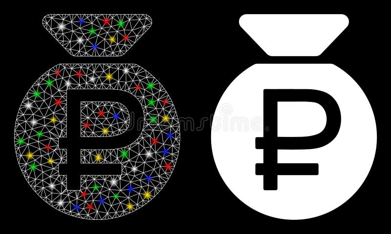 Flare Mesh Carcass Rouble Fund Icon with Flare Spots Stock Vector ... Flare Mesh Carcass Rouble Fund Icon with Flare Spots Stock Vector ...