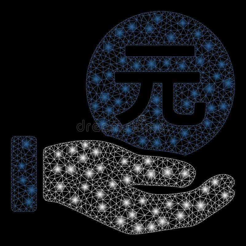 Flare Mesh Carcass Yuan Coin Payment Hand with Flare Spots Stock Vector ... Flare Mesh Carcass Yuan Coin Payment Hand with Flare Spots Stock Vector ...