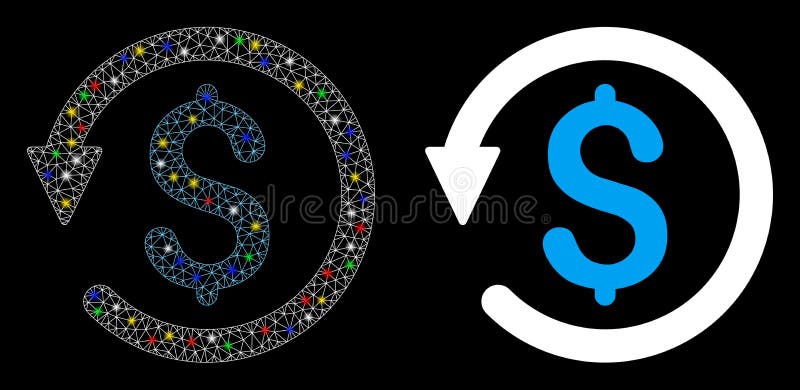 Flare Mesh 2D Chargeback Icon with Flare Spots Stock Vector ...