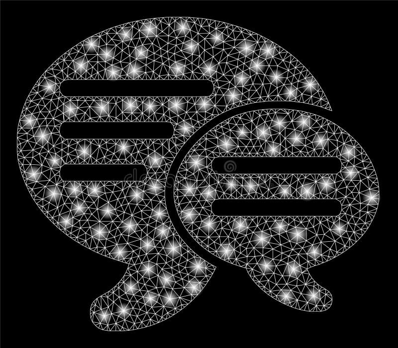 Flare Mesh Network Chat with Flare Spots Stock Vector - Illustration of ...