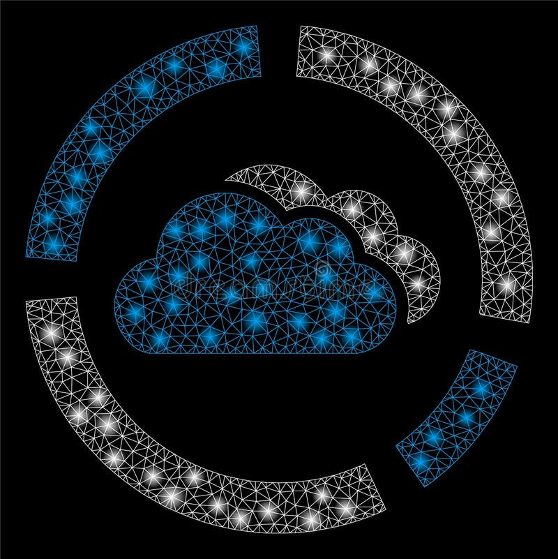 Cloud Diagrams Polygonal Frame Vector Mesh Illustration Stock Vector ...