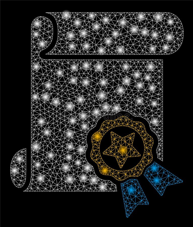 Flare Mesh 2D Certificate with Flare Spots Stock Vector - Illustration ...