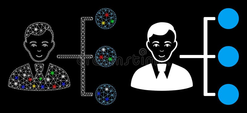 Flare Mesh 2D Distribution Manager Icon with Flare Spots Stock Vector ...