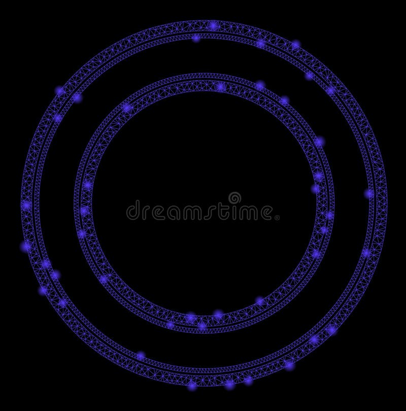 Flare Mesh 2D Double Circle Frame with Flare Spots Stock Vector ...