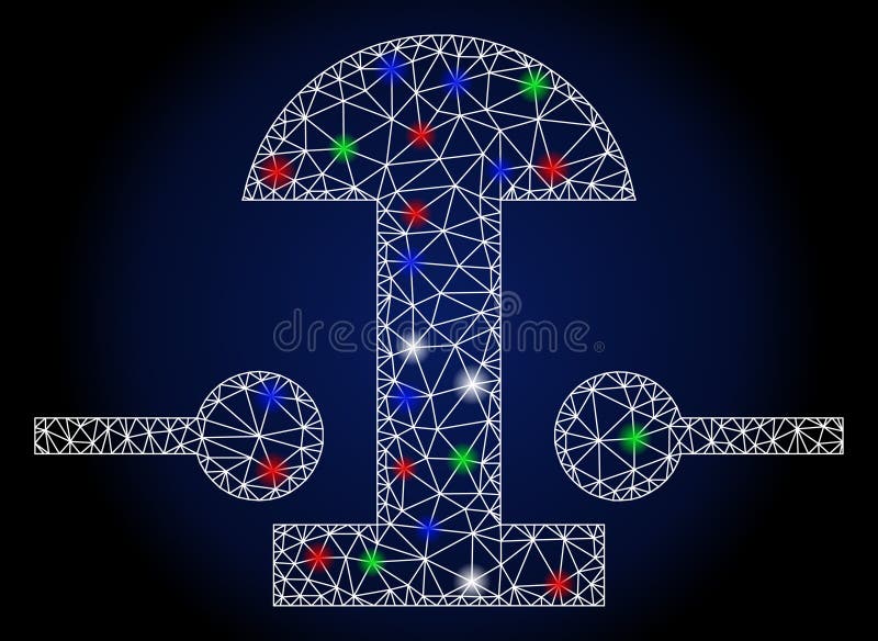 Flare Mesh 2D Emergency Stop Button with Flare Spots Stock Illustration ...