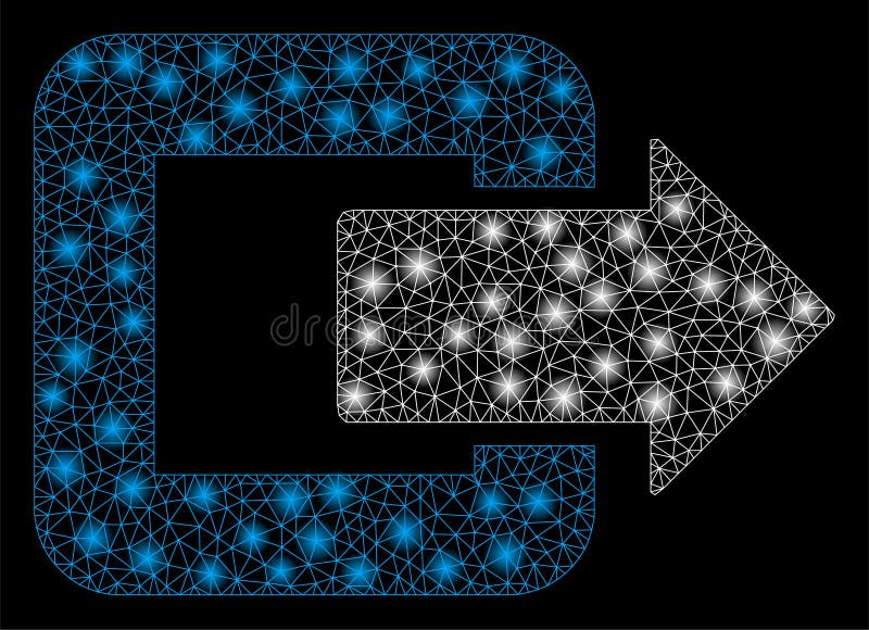 Flare Mesh 2D Exit Door with Flare Spots Stock Vector - Illustration of ...