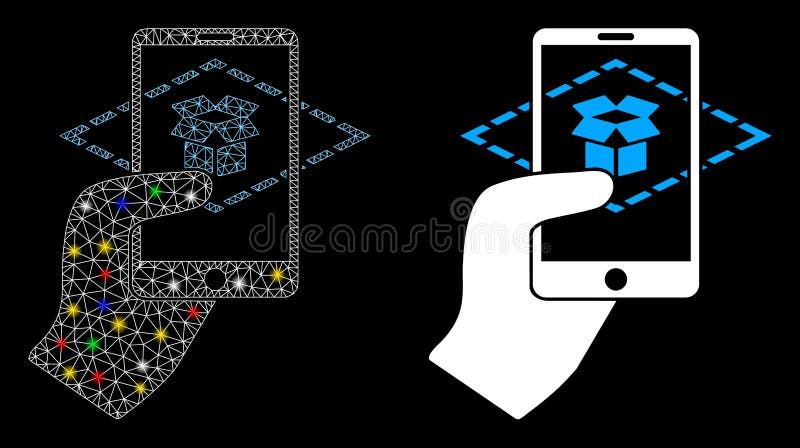 Flare Mesh 2D Extended Reality Icon with Flare Spots Stock Vector ...