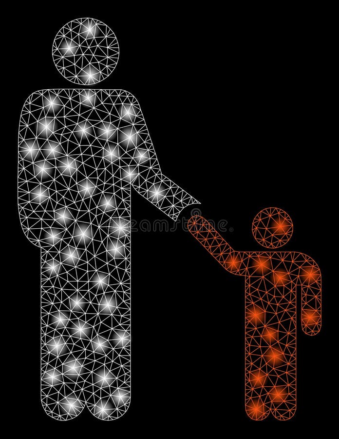 Flare Mesh 2D Father with Son with Flare Spots Stock Vector ...