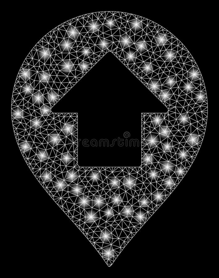 Flare Mesh 2D Forward Up Arrow Marker with Flash Spots Stock Vector ...