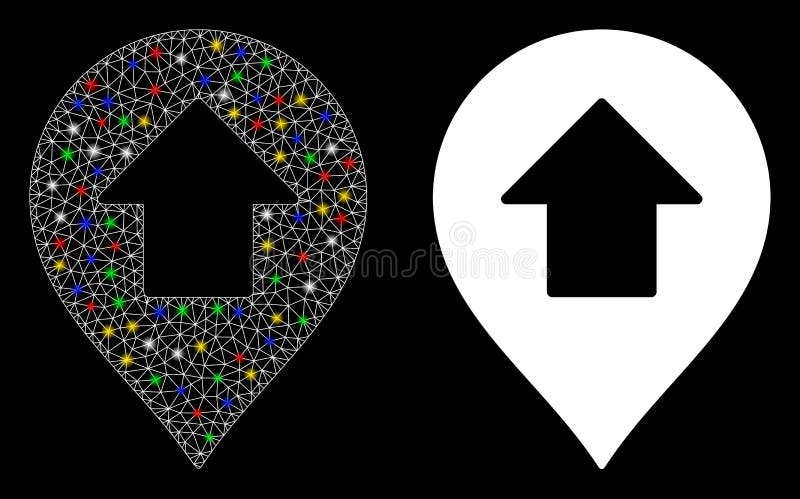 Flare Mesh 2D Forward Up Arrow Marker Icon with Flare Spots Stock ... Flare Mesh 2D Forward Up Arrow Marker Icon with Flare Spots Stock ...