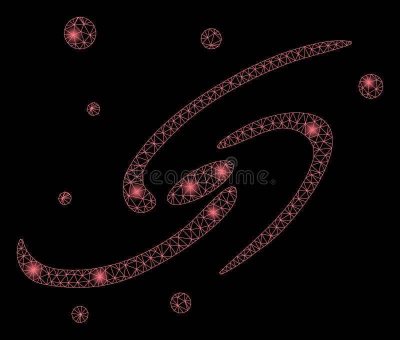 Flare Mesh 2D Galaxy System with Flare Spots Stock Vector ...