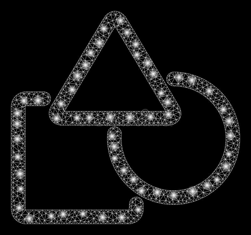 Flare Mesh 2D Geometric Objects with Flash Spots Stock Vector ...