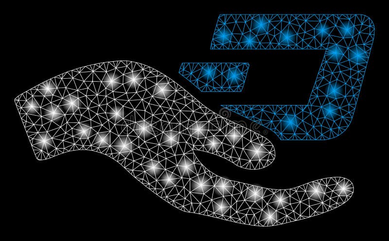 Flare Mesh 2D Hand Offer Dash with Flare Spots Stock Vector ...