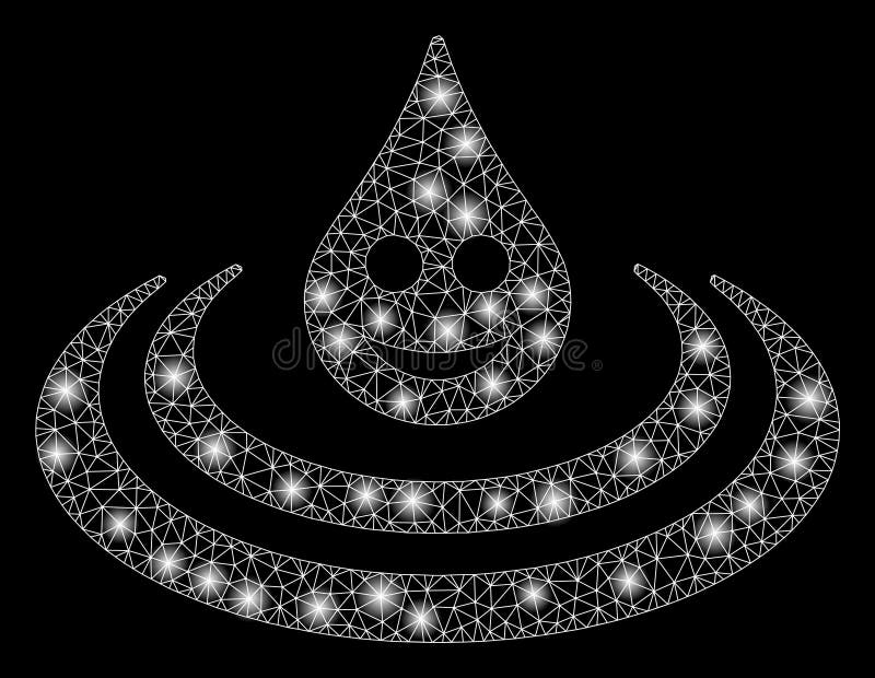 Flare Mesh 2D Happy Drop Ripple with Flash Spots Stock Vector ...
