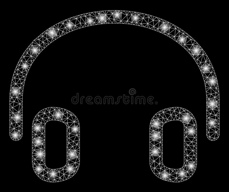 Flare Mesh 2D Headphones with Flare Spots Stock Vector - Illustration ...