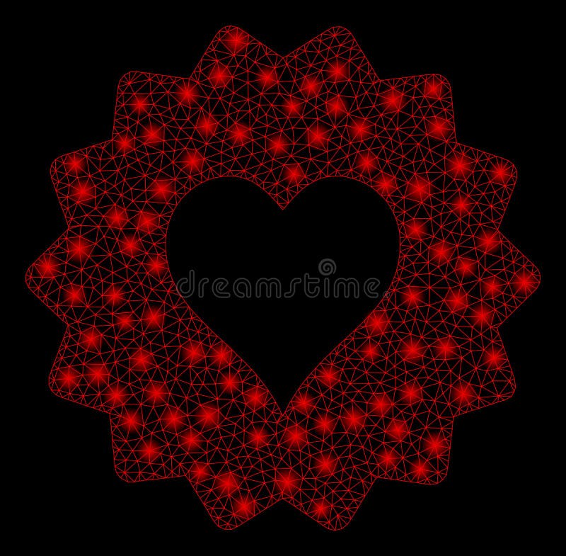 Flare Mesh 2D Hearts Token with Light Spots Stock Vector - Illustration ...