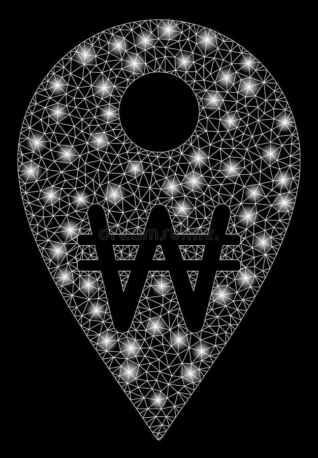 Flare Mesh 2D Korean Won Map Marker with Flare Spots Stock Vector ... Flare Mesh 2D Korean Won Map Marker with Flare Spots Stock Vector ...