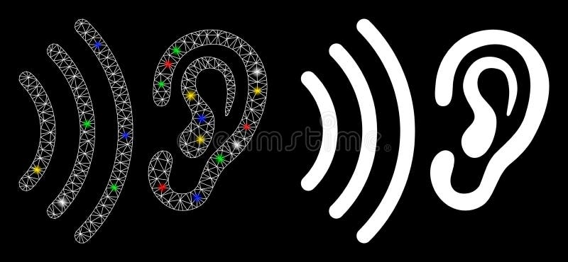 Flare Mesh 2D Listen Icon with Flash Spots Stock Vector - Illustration ... Flare Mesh 2D Listen Icon with Flash Spots Stock Vector - Illustration ...