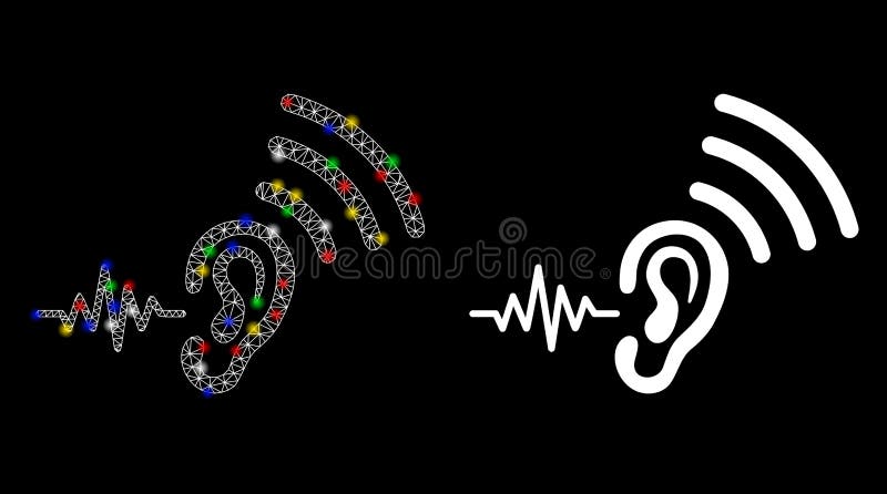 Flare Mesh 2D Listen and Transmit Icon with Flare Spots Stock Vector ... Flare Mesh 2D Listen and Transmit Icon with Flare Spots Stock Vector ...