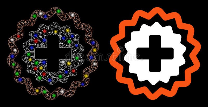 Flare Mesh 2D Medical Cross Stamp Icon with Flare Spots Stock ... Flare Mesh 2D Medical Cross Stamp Icon with Flare Spots Stock ...