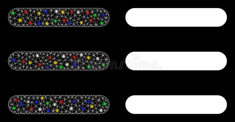 Flare Mesh 2D Menu Items Icon with Flare Spots Stock Vector ...