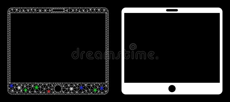 Flare Mesh 2D Mobile Tablet Icon with Flare Spots Stock Vector ...