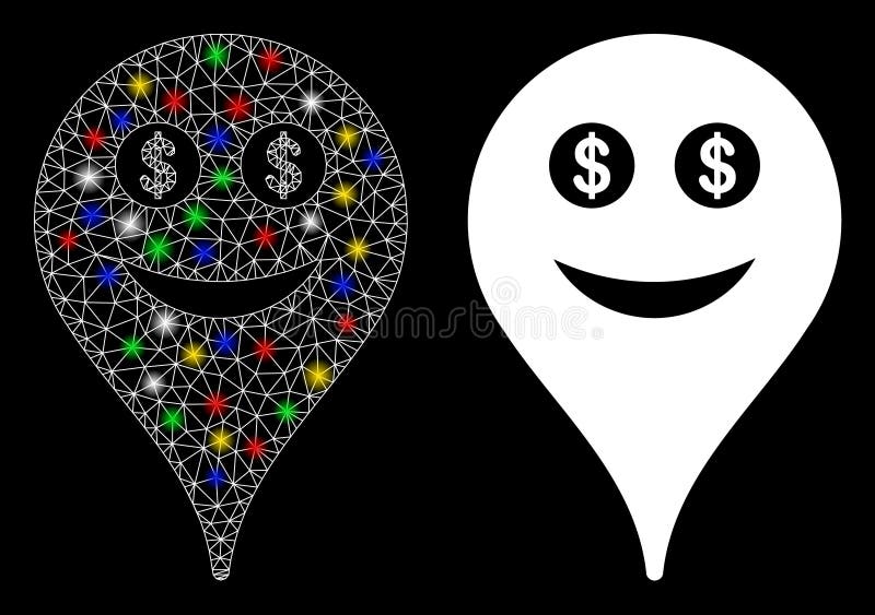 Flare Mesh 2D Money Smiley Map Marker Icon with Flare Spots Stock ... Flare Mesh 2D Money Smiley Map Marker Icon with Flare Spots Stock ...