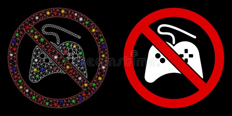 Flare Mesh 2D No Gamepad Icon with Light Spots Stock Vector ...