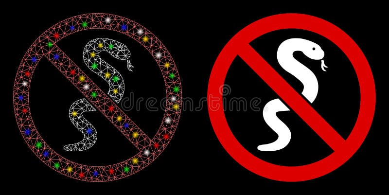 Flare Mesh 2D No Snake Icon with Flare Spots Stock Vector ...